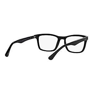 Ray-Ban RX5279 Square Prescription Eyeglass Frames, Black/Demo Lens, 55 mm