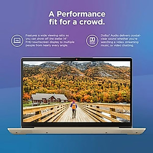Lenovo 2023 IdeaPad Laptop 14" FHD 1920 x 1080 LED-Backlit AMD Ryzen 7 5700U 8-Core 12GB DDR4 1TB SSD Wi-Fi 6 Windows 10 Pro Bluetooth 5.1 Backlit Keyboard 720p HD Camera, Fingerprint