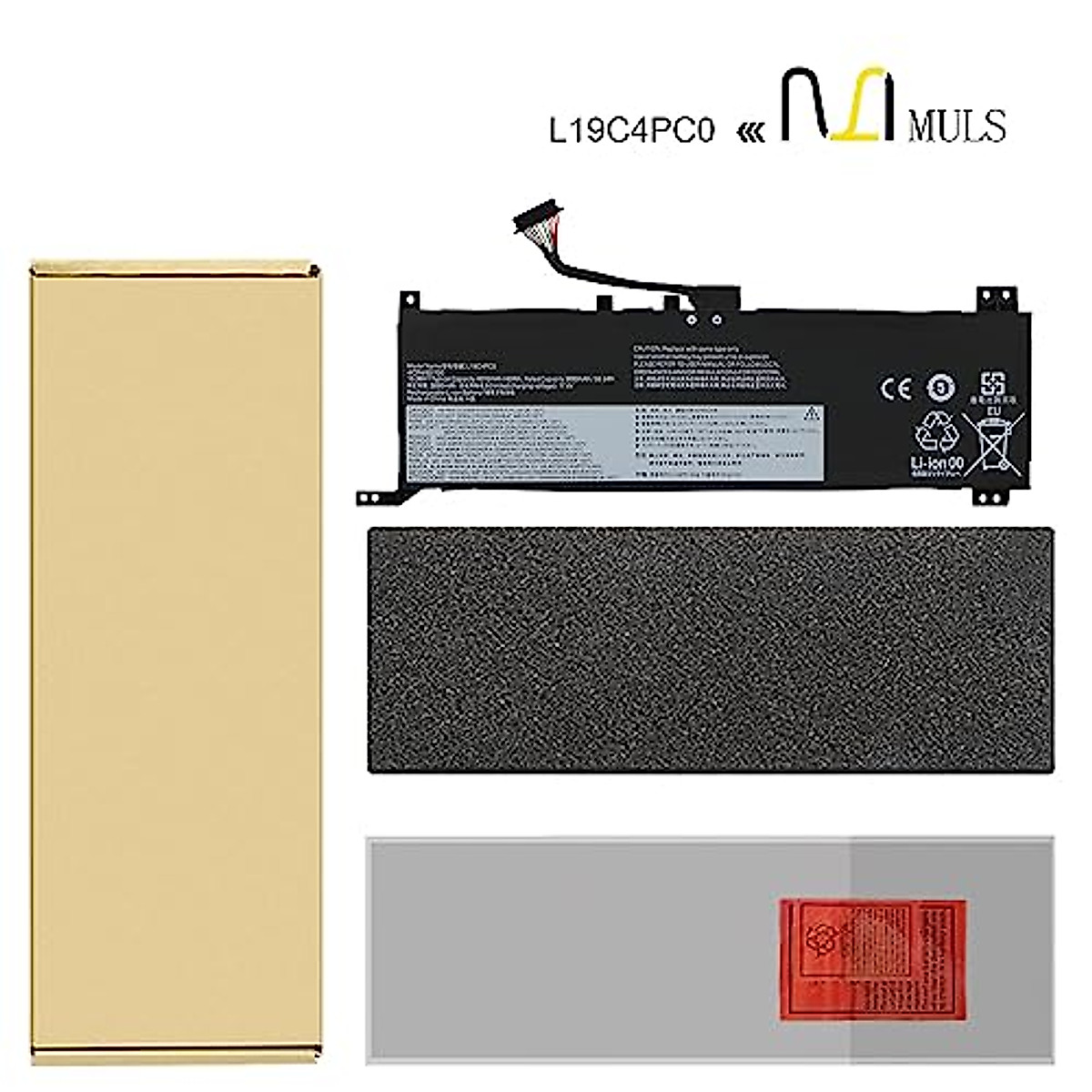 MULS 60Wh L19C4PC0 Laptop Battery Compatible with Lenovo Legion 5P-15IMH05 Legion 5-15IMH05 5-15ARH05 Series L19C4PC1 L19M4PC1 L19M4PC0 5B10W86194 5B10W86192 5B10W86195 5B10W86196 4010mAh