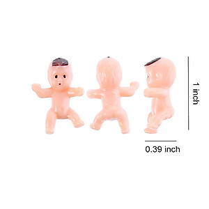 Erewa 50 Pcs 1 Inch Mini Plastic Babies for Ice Cube Game Baby Shower Games Party Favor and Decorations