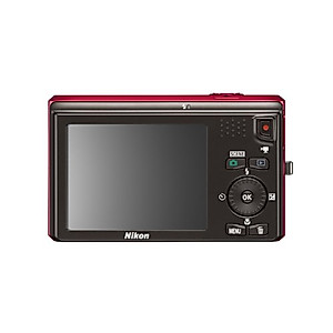 Nikon COOLPIX S6300 16 MP Digital Camera with 10x Zoom NIKKOR Glass Lens and Full HD 1080p Video (Red)