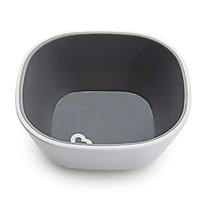 Munchkin® Grown Ups Table 7pc Toddler Feeding Supplies Gift Set, Includes Plates, Bowl, Open Cup and Stainless Steel Utensils, Grey