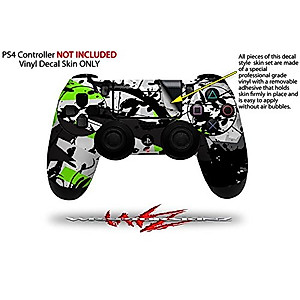 WraptorSkinz Vinyl Decal Skin Compatible with Sony PS4 Controller PlayStation 4 Original Slim and Pro Baja 0018 Lime Green (Controller NOT Included)