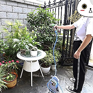 Wall Mounted Hose Holder Watering Hose Car Car Wash Water Gun Household Gardening Watering Storage Hose Reel Cast Iron (Color : Blue, Size : One Size)