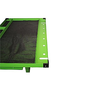 K Tool International 75108 Adjustable Tear Down Work Table with Drawer for Garages, Repair Shops, and DIY, Portable, (4) 2" Swivel Casters, 200 Pound Capacity, Rubber Corners, Heavy Duty Steel, Green