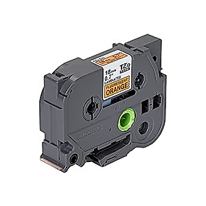 Brother Mobile TZEB41 Tz Tape, 0.7" W x 16.4' L, Black on Fluorescent Orange