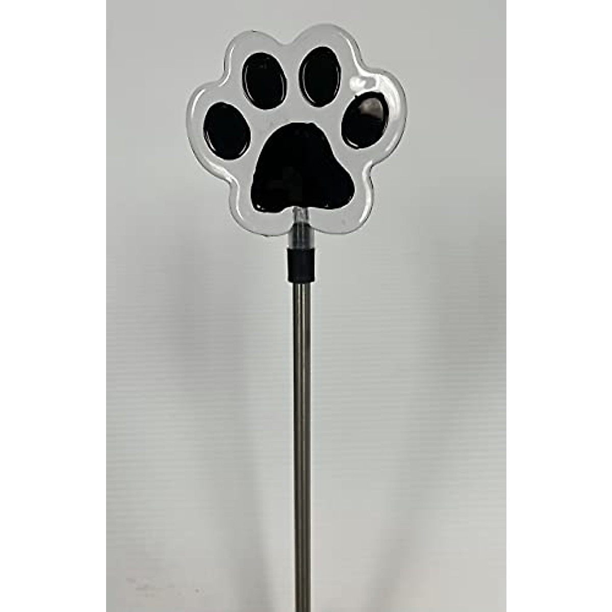 Set of 2 Clear Acrylic Dog Paw Solar Power Outdoor Garden Yard Stick Color Change LED Lights