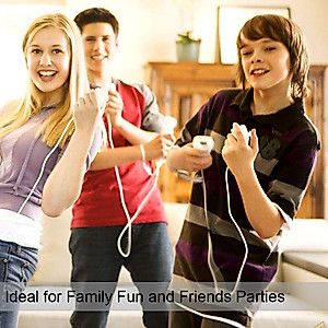 KIWITATA 2 Pack Wii Nunchuck Controllers, Nunchuk Remote Jostick Game Controller Replacement for Wii Wii U Video Game Console Black