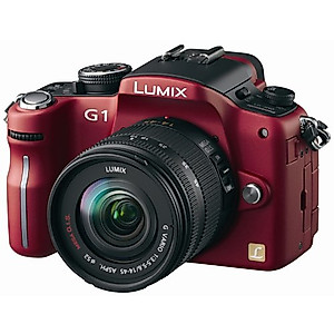 Panasonic Lumix DMC-G1 12.1MP Digital Camera with Lumix G Vario 14-45 mm f/3.5-5.6 ASPH Mega OIS Lens (Red)