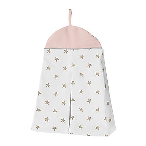 11 pc. Blush Pink, Gold, Grey and White Star and Moon Celestial Baby Girl Crib Bedding Set by Sweet Jojo Designs