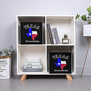 Texas, The Lone Star State Collapsible Storage Bins Basics Folding Fabric Storage Cubes Organizer Boxes with Handles