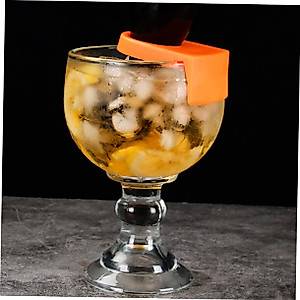 Housoutil 2pcs Goblet Ice Cream Glass Cup Whiskey Shot Glass Martini Wine Glasses Cup Toasting Glasses Party Drinkware Old Fashion Glasses for Cocktails White Dessert Cup Classic Plastic