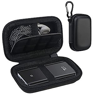 Lacdo Headphone Amplifier Case for FiiO BTR5-384K/32Bit Native DSD256 Hi-Res CSR8675 Headphone Amp Case Earphones USB Cables Protective Carrying Case Portable Travel Bag Shockproof, Black