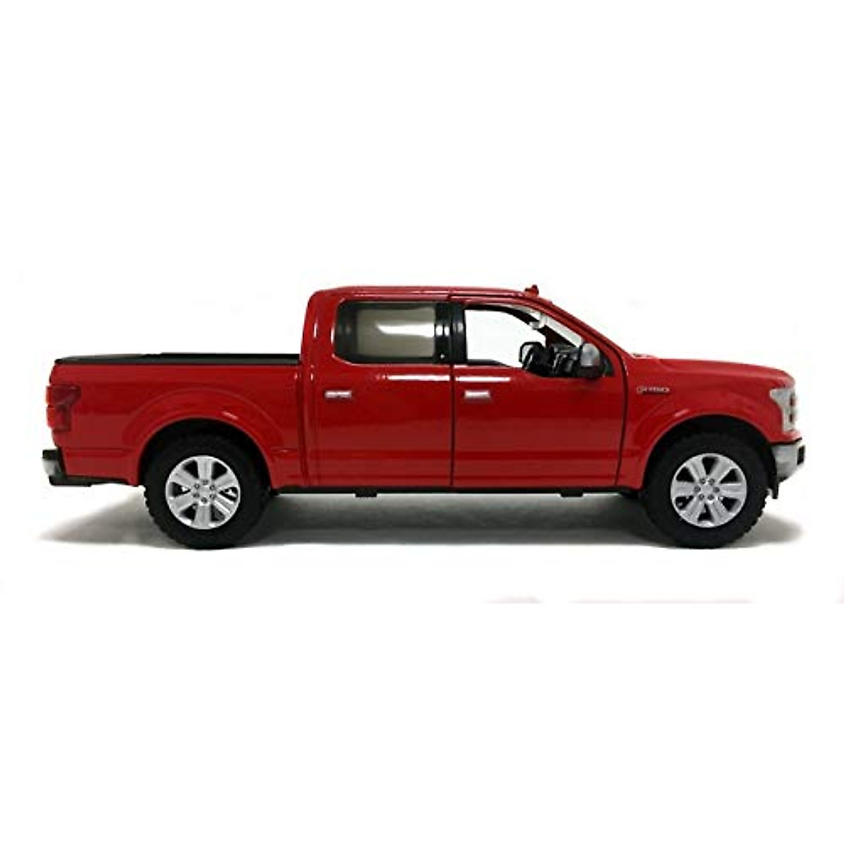 2019 Ford F-150 Lariat Crew Cab Pickup Truck Red 1/24-1/27 Diecast Model Car by Motormax 79363