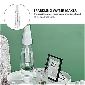 KESYOO Hand Tools Fizzy Drink Machine Sparkling Hand Operated Soda Makers Exchange Carbonator Bottles for DIY Bubble Making Juices Lemonades Cocktail Drinks White Foam Maker