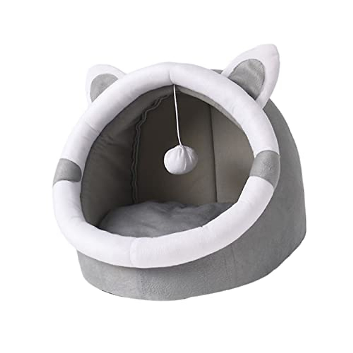 Ipetboom 1pc Cave Semi-Closed Semi Cozy and Cold Mat Toy Comfortable Warming Supplies Dogs Semi-Enclosed Nest Thickened Sleeping Winter Kitten Tent Removable House Cushion Kittens Cats Dog