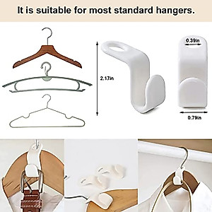 30PCS Clothes Hanger Connector Hooks, Hanger Extender Clips,Cascading Hanger Hooks,Used in Closet Hangers Space Saving and Organizer Closets
