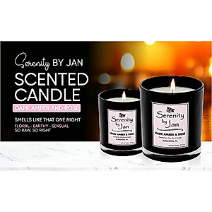 Serenity by Jan Scented Candle, Dark Amber and Rose