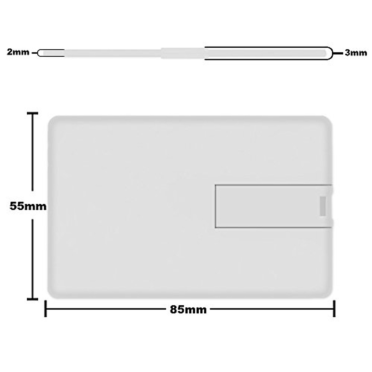 Custom Logo Credit Card USB Flash Drive Bank Card Memory Stick (4GB X 10PCS)