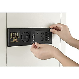 In-Wall Safe - Home or Business Safe with LED Keypad and 2 Manual Override Keys - Protects Cash, Jewelry, Passports, and More by Paragon Safes (Cream)