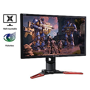 Acer Predator XB241H Bmipr 24-Inch Full HD 1920x1080 NVIDIA G-Sync Display, 144Hz, 2 x 2w speakers, HDMI & DP