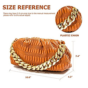 TUGONK Women's Designer Shoulder Bag Ruched Cluch Purse Dumpling Shoulder Bag Chain Pouch Bag for Women