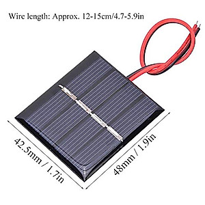 Polysilicon Solar Panel, 4Pcs 0.36W 2V Solar Panel Charging Power Board and Electronic Line for Small Power Appliances, Excellent Transmission