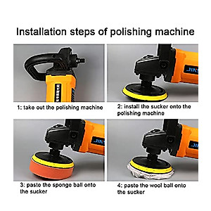 Meraviglie Stella Car Polishing Pads Kit 31 Pcs 3 Inch Foam Buffing Pad with Drill Suction Cups Attachment for Auto Polisher Waxing Sealing Glaze Automotive Care Clear Tools Accessories