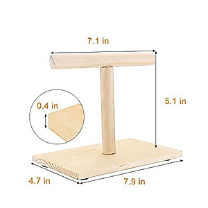 Filhome Bird Perch Platform Bird Perch Stand Toy, Parrot Bird Cage Platform Gym Accessories for Parakeets Cockatiels, Conures, Macaws, Finches