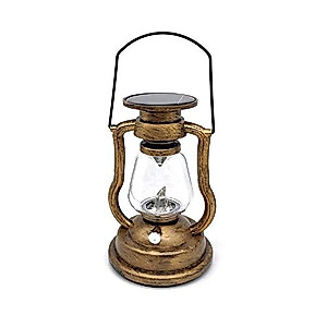 Outdoor Lights Solar Rechargeable Retro Oil Lamp Lantern Outdoors Garden Led Electronic Nightlight Light Home Vintage Decor Lights for Home,Garden,Yard,Decorations