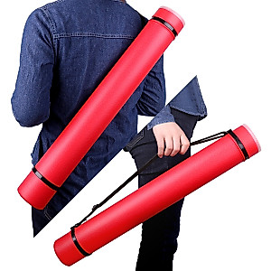 Transon Poster Documents Storage Tube Extendable for Artworks, Blueprints, Drafting and Scrolls Color Black