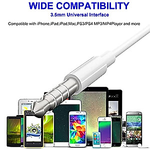 6 Pack Earbuds Headphones Wired with Heavy Bass Stereo Noise Blocking, Volume Control,Microphone, Compatible with iPhone, Android Phones, Laptops, Computers, iPad or Any Device with 3.5mm Interface