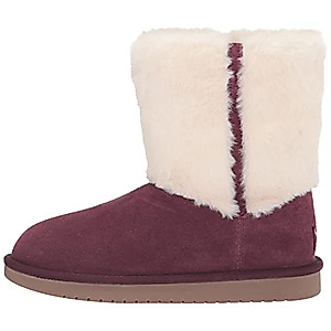Koolaburra by UGG Unisex-Child Aubrei Short Boot, Plum, 1 Little Kid