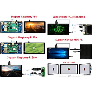 waveshare 5.5inch HDMI AMOLED Display 1080x1920 Resolution Capacitive Touch Screen with Toughened Glass Cover 6H Hardness for Raspberry Pi 4B/3B+/3B/2B/Zero/Zero W and Jetson Nano,PC,Multi Systems