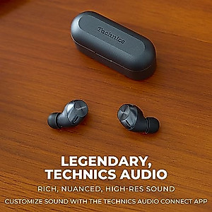 Technics HiFi True Wireless Multipoint Bluetooth Earbuds II, Active Noise Cancelling, 3 Device MultiPoint Connectivity, Impressive Call Quality, LDAC Compatible, EAH-AZ40M2-K (Black)