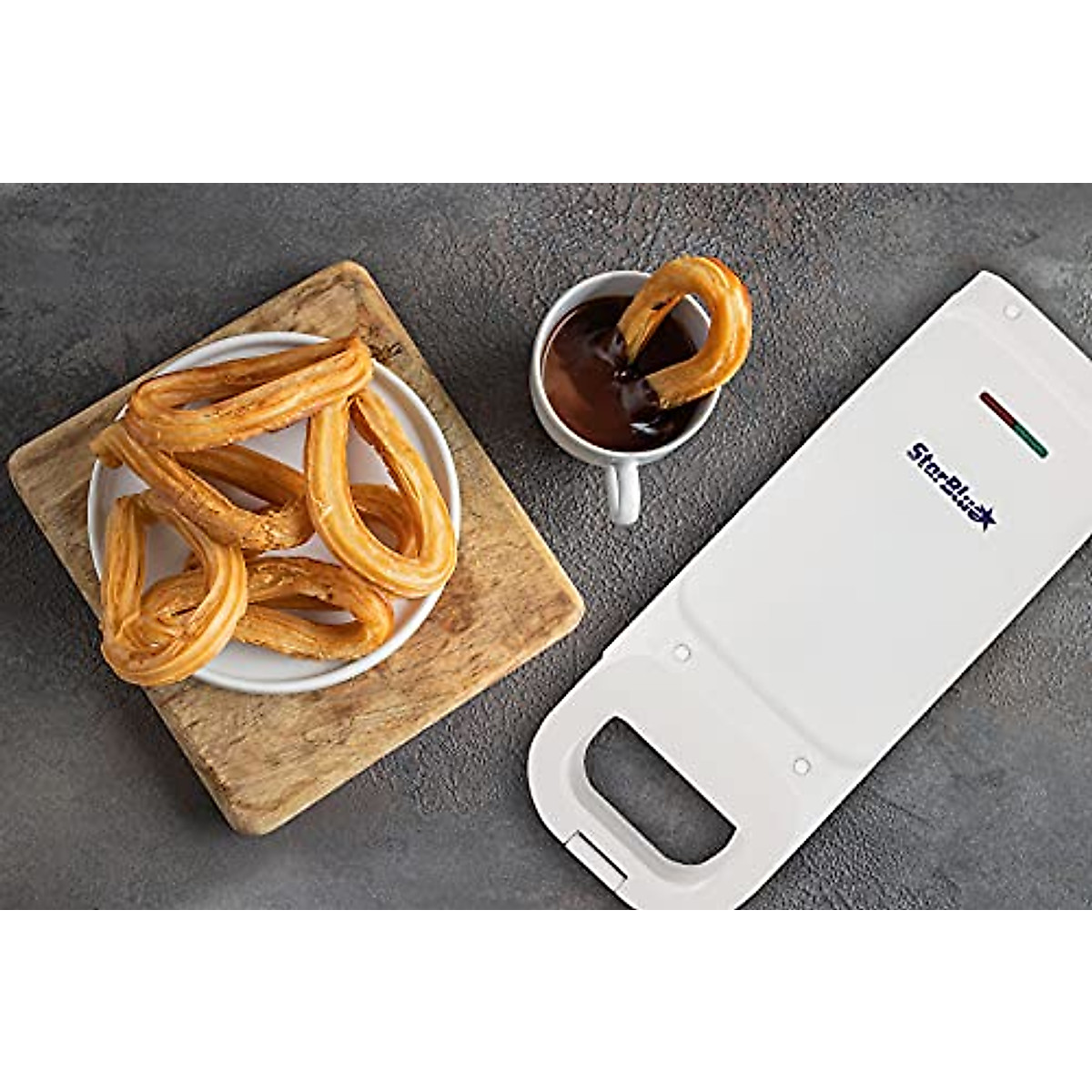 Churro Maker by StarBlue with FREE Recipe e-Book - Cook Healthy and Oil-free Churros in just minutes 110-120V 60Hz 750W (Model: SB-SW903)