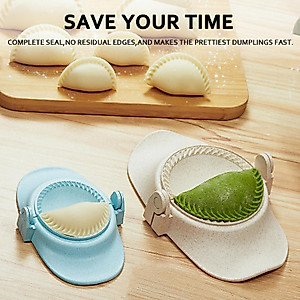 MUMSUNG Empanada Maker Press, 6-Inch Extra Large Dumpling Maker Set with Dough Cutter, Dumpling Mold Set for Pierogi, Pastelitos, Calzone, Turnovers, Chinese Dumpling, 5Sizes (6"/5"/4"/3"/2.6")