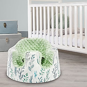 DILIMI Minky Seat Cover, Removable Ultra Soft Comfortable Warm Seat Slipcover for Baby Girl and Boy, Green Leaf