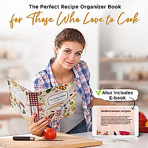 Avitavy Recipe Binder Kit - Organize Your Recipes with 60 4"x6" Recipe Cards, 80 Page Protectors, 12 Dividers, 24 Tab Stickers e-Book with 20 Recipes - Recipe Organizer for Storing - 11"x11.5" Size
