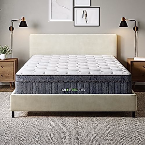 GhostBed Flex 13 Inch Cool Gel Memory Foam & Innerspring Hybrid Mattress, Medium Feel, Made in The USA, Full