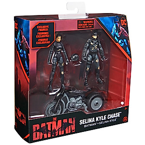 The Batman 2022 Movie Series Selina Kyle Chase Set with Batman and Motorcycle