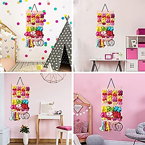 Hair Bow Holder for Girls Hair Clips Hanging Storage Women Headbands Hair Tie Wall Hanging Display Baby Bow Hair Accessories Organizer for Door Closet Room Wall (35 * 66cm/13.7 * 25.9in)