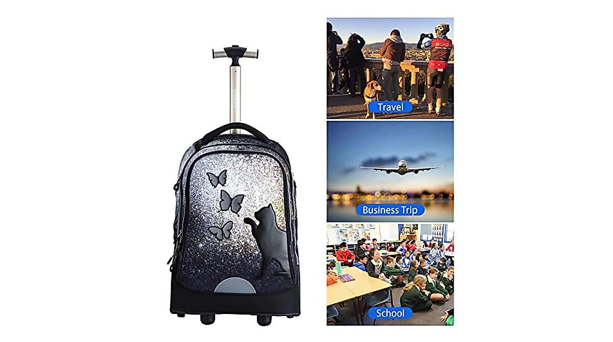 UNIKER 19" Rolling Laptop Bag | Wheeled School Bag & Carry On