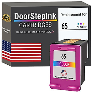 DoorStepInk Brand for HP 65 Color Remanufactured in The USA Ink Cartridges