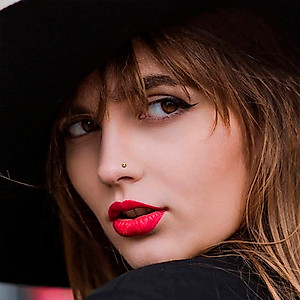 Body Candy 18 Gauge 14k Yellow Gold 1.5mm Ball L-Shaped Nose Ring