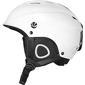 VANRORA Ski Helmet, Snowboard Helmet - Glossy White, M