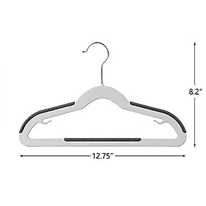 Finnhomy Extra Strong 30 Pack Plastic Hangers for Baby and Kids, Durable Children Clothes Hangers with Non-Slip Pads, Great for Any Baby Clothes, Gray