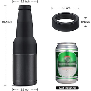 Double Wall Insulated Can Stainless Steel Double Wall Vacuum Insulated Can Cooler with Bottle Opener for 12oz Bottles Cans