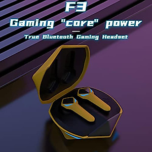 Mini Wireless Bluetooth Headphones/Gaming Cool in-Ear Headphones Gaming Low Latency Dual Headphones Automatic Pairing Sports Bluetooth Headphones Dual Stereo HiFi Headphones Wireless Gaming Earbuds