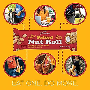 Pearson's Original Salted Nut Roll | Peanut, Caramel, Nougat Candy | 24 Full- Size Candy Bars |Bulk, Individually Wrapped